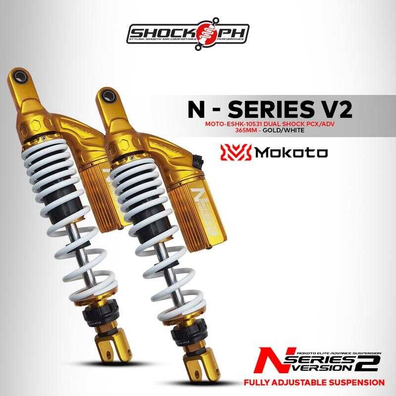 MOKOTO ELITE N-Series V2 DUAL SHOCK ABSORBER WITH BASO 365Mm 10528 ...
