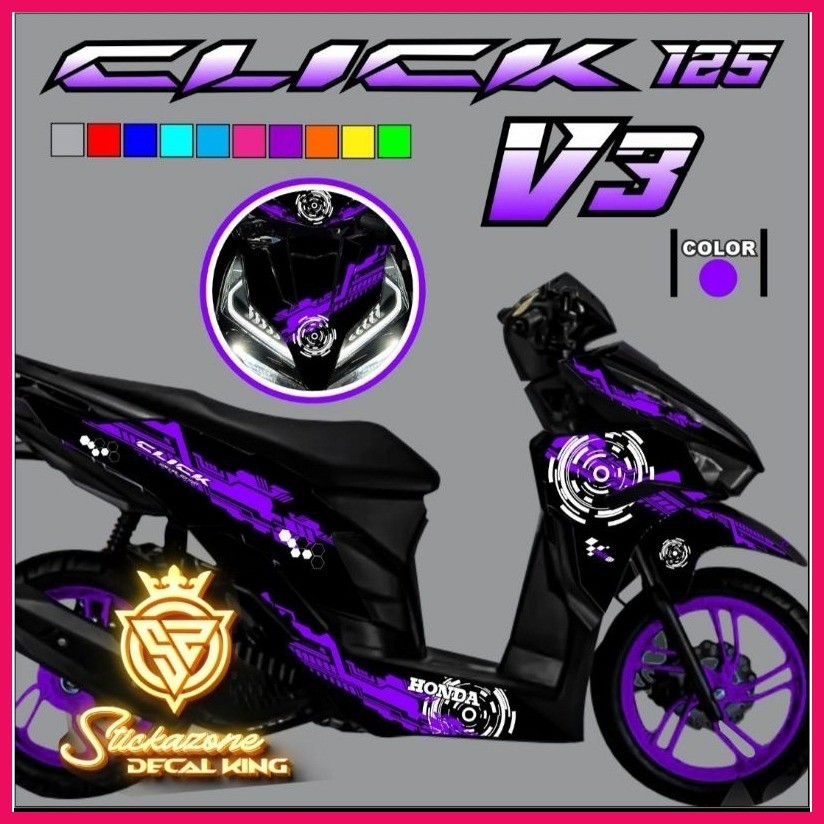 ☃ HONDA CLICK V3 125i FULL DECALS PRINTED LAMINATED | Shopee Philippines