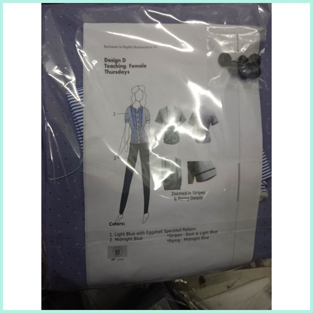 DepEd 2021-2023 Teacher Uniforms Original (TELA FABRIC ONLY) (FEMALE ...