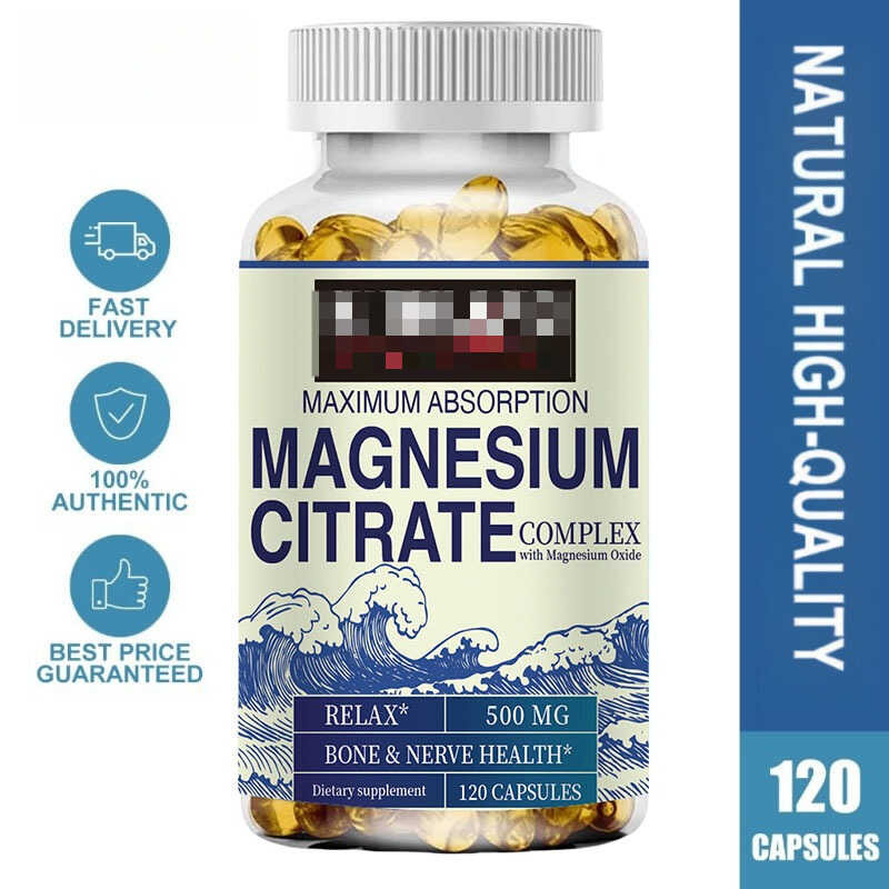 Magnesium Citrate Capsules 500 Mg For Calm Relaxation Promotes Sleep ...