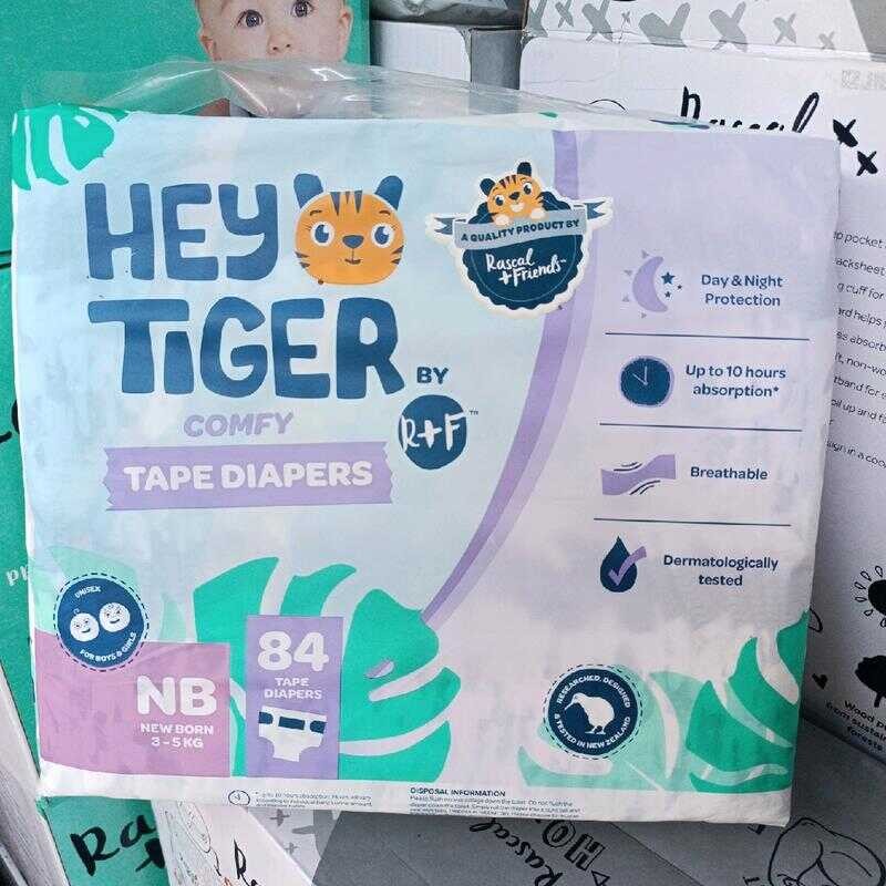 84Pcs Hey Tiger Newborn Diapers By Rascal And Friends XXX | Shopee ...