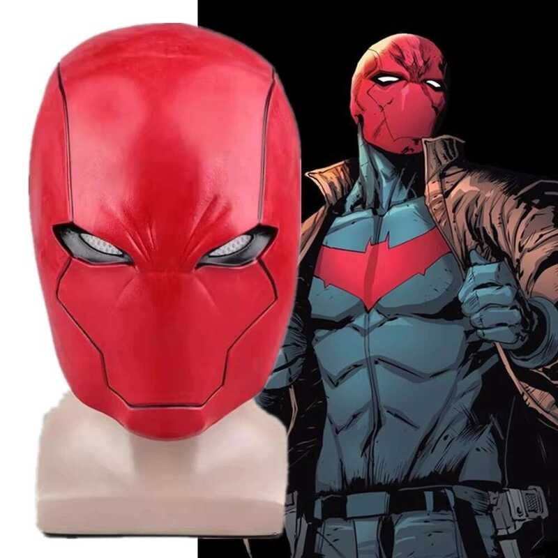 Anime Red Hood Jason Todd Robin Masks Cosplay Latex Mask Halloween ...