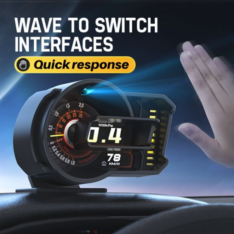 A590 Car Head Up Display HUD OBD+GPS Dual System Digital Scanner Speed ...