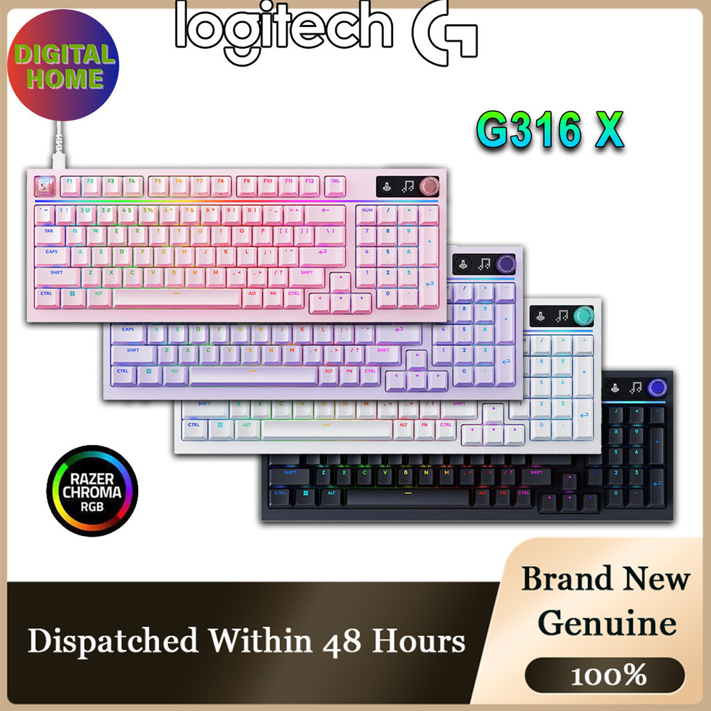 Logitech G316 X 8K Customized Mechanical Gaming Keyboard Wired USB-C 98 ...