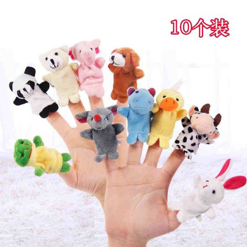 Kindergarten Story Teaching Aids Baby Hand Animal Finger Puppets Cloth ...