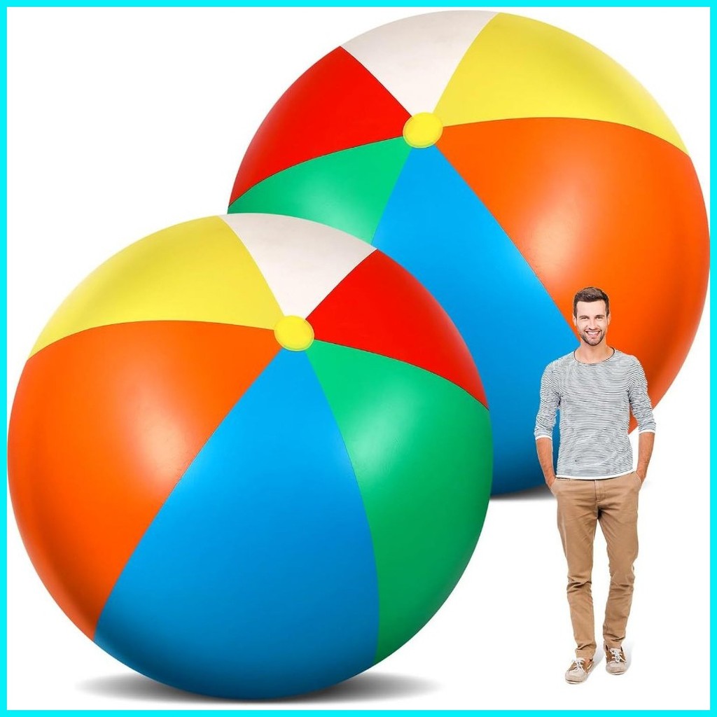 NEW 130cm/150cm/200cm Giant Inflatable Beach Ball Large Tsix-color ...