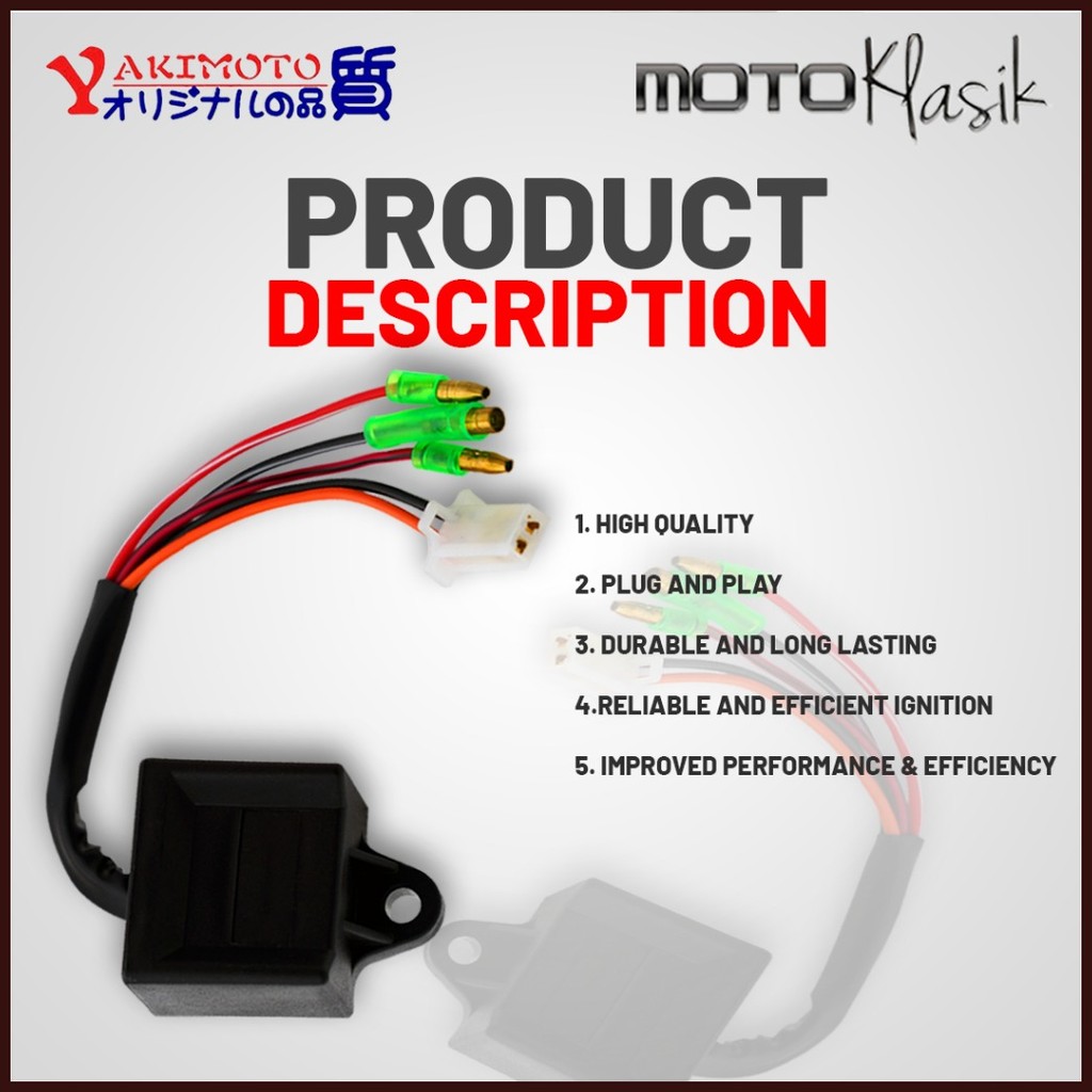 ↔ YAKIMOTO CDI FOR YAMAHA RS 100 2 PINS / 3 WIRES STOCK SIZE CAPACITOR ...