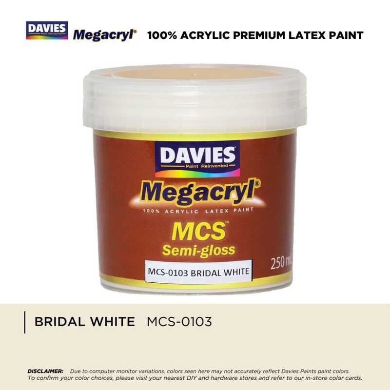 DAVIES Megacryl MCS Color Pods Paint (250Ml) Bridal White 5Dd | Shopee ...