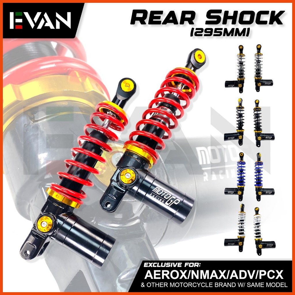 1 Pair Rear Dual Shock 295mm For (Aerox/Rusi rapid 150/Nmax/ADV/PCX) With Gas Tank Absorber ...