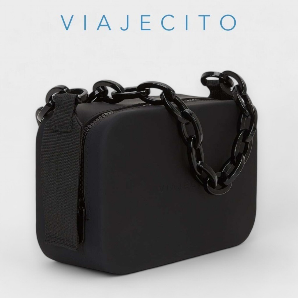 Viajecito Classic Set Black with Short Chain | Silicone Water-proof ...