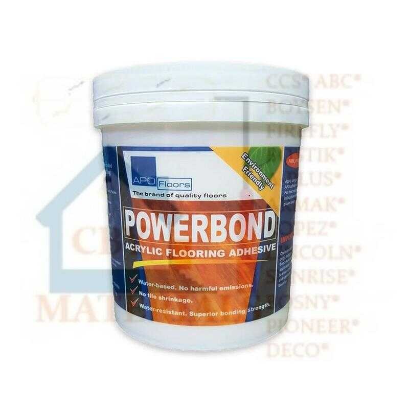 APO POWERBOND 1Liter Waterbase Acrylic Adhesive For Vinyl Tiles Cbb-142 ...