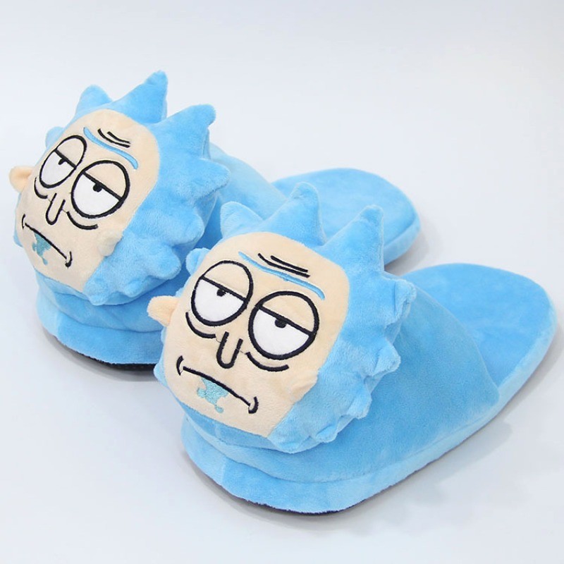 2025 New Style Anime Rick and Morty Plush Cotton Slippers - 28cm ...