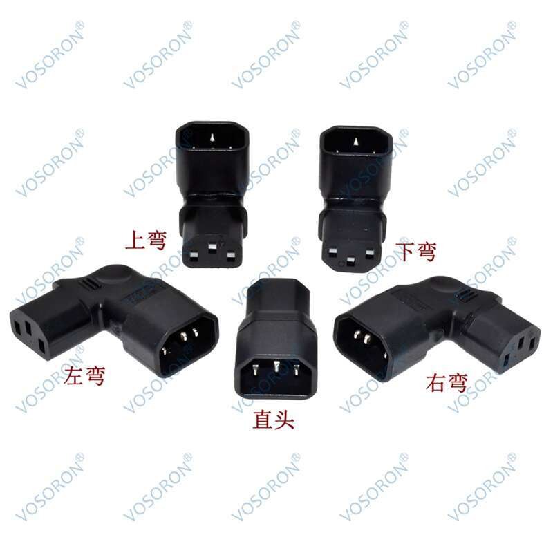 ☑♥ Universal Computer Case L-Shaped Corner Plug Adapter Socket C13 to ...