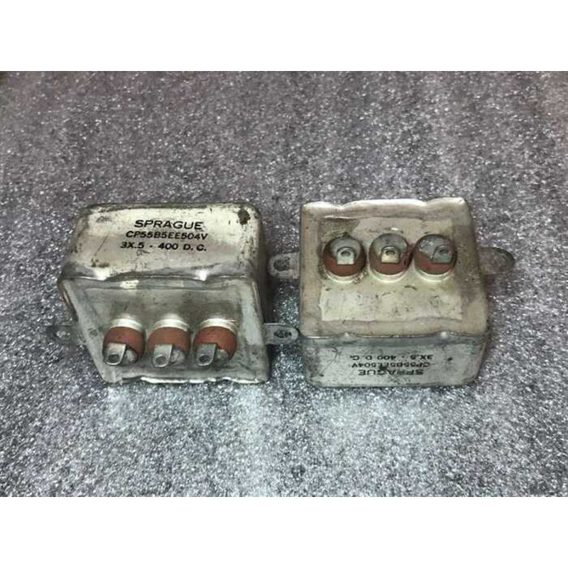 Antique American SPRAGUE 3×0.5UF 400V Dual Tube Amplifier Coupling Oil ...