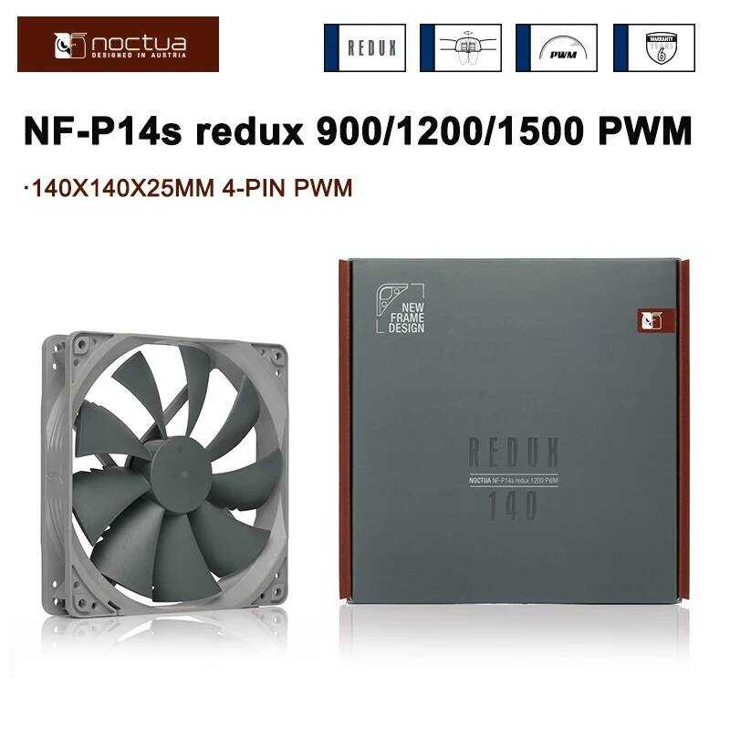 1C Noctua 2 Nf-P14s Redux-900/1200/1500R Case Fan 4Pin PWM Low Noise ...