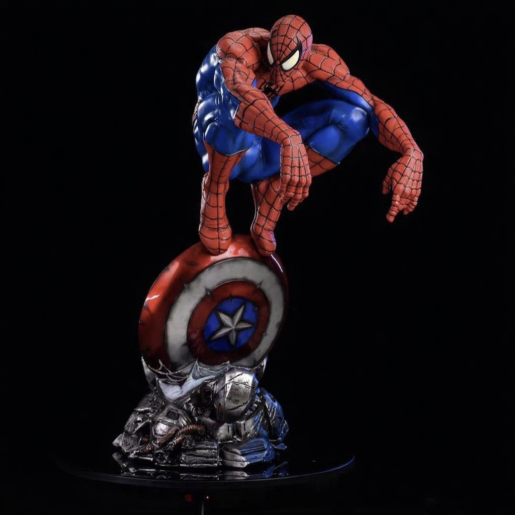 Marvel Avengers EXO Squat Position Spider-Man Figure Resin Mold Play ...