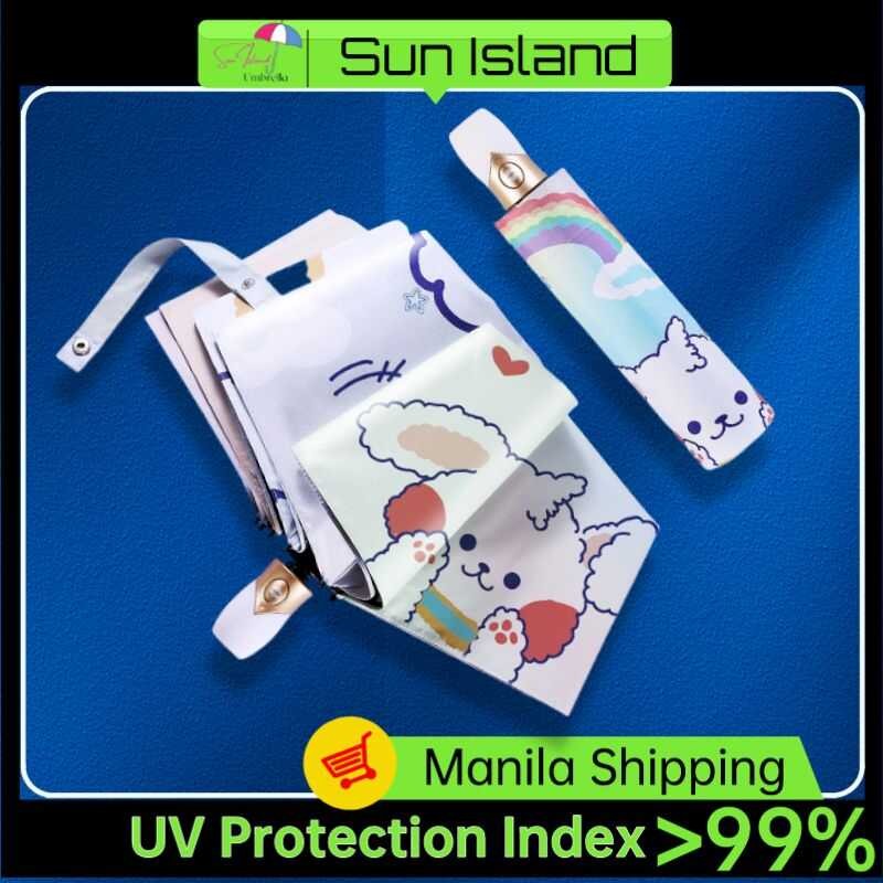 3 D82 Rainbow Rabbit Folding Automatic Umbrella Fibrella Original UV ...