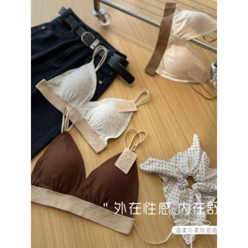 AA Light French Triangle Cup Bra Fitting Sexy Deep V Small Chest ...