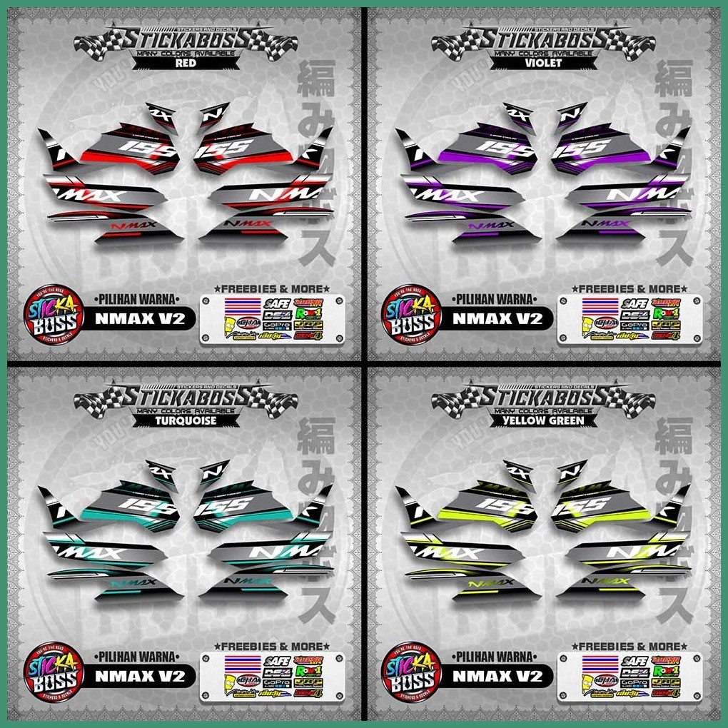 NMAX V2 MALAYSIAN STICKER DECALS ( PILIHAN WARNA )【WITH FREEBIES ...