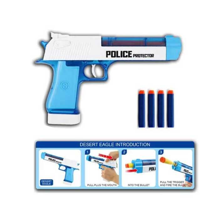Pretend Play Police Soft Bullet Eva Airsoft Pistol Revolver Model Gun ...