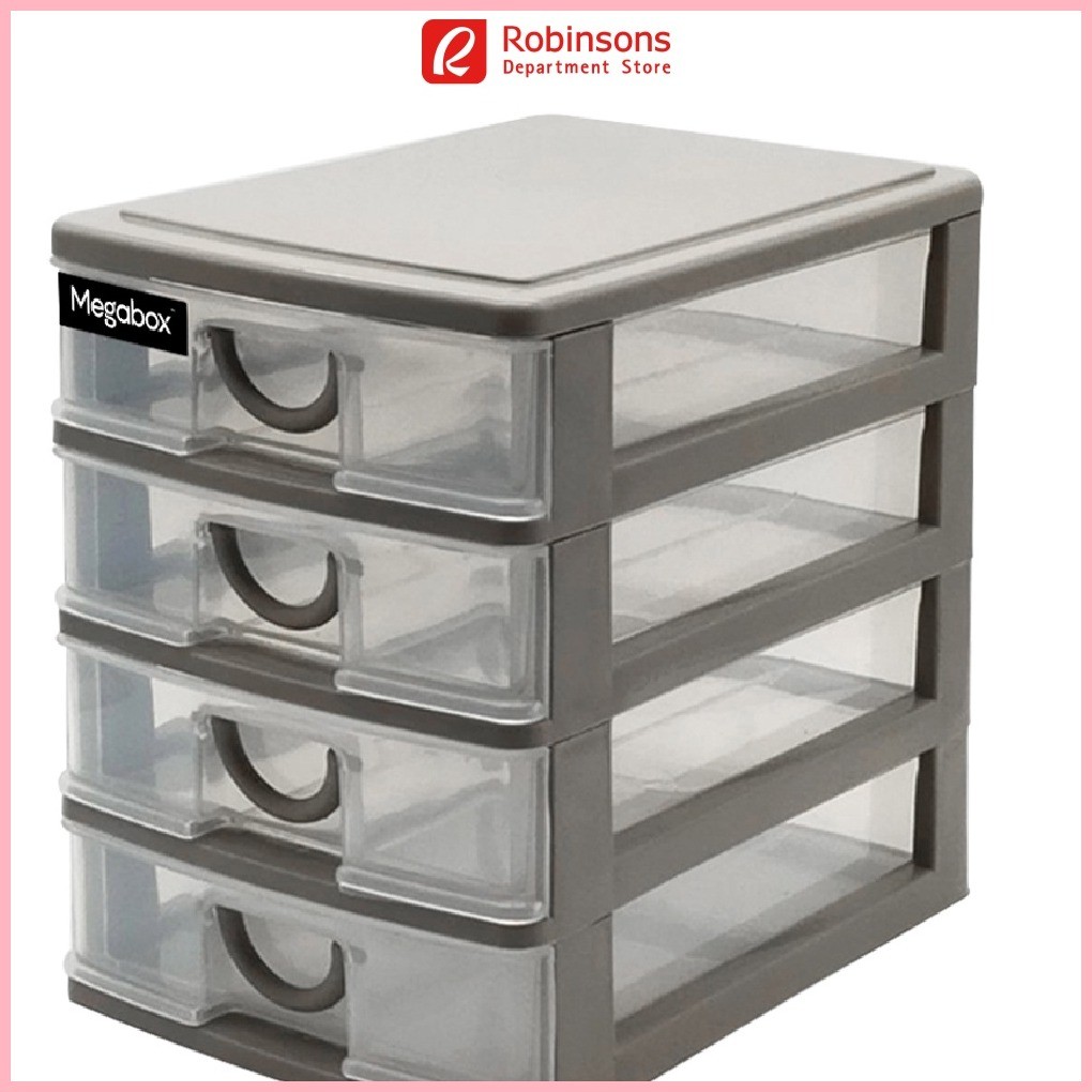 Megabox 4-Layer Drawer (Gray) | Shopee Philippines