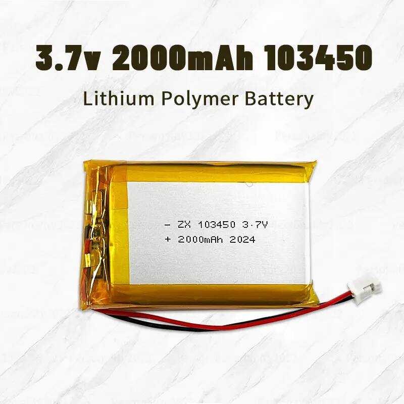 57 103450 2 Lipo Battery 2000Mah 3.7V Lithium Polymer Rechargeable Batteries For Massage ...