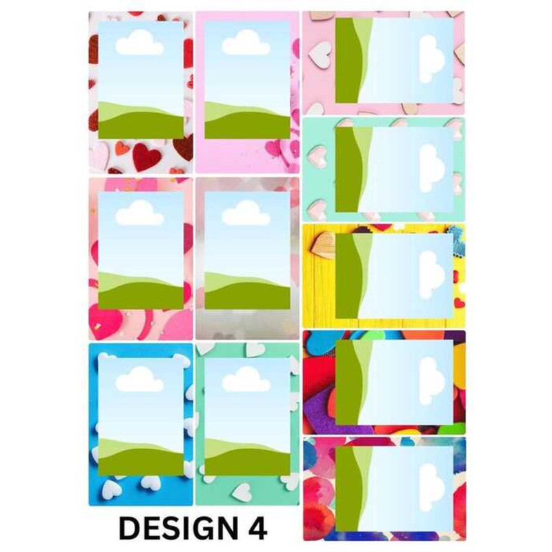 Instax Inspired Polaroid Photos Customized 11Pcs Colored Background And ...