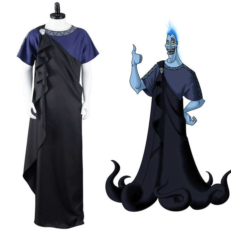 Costume Anime Hercules Hades Cosplay Costumes Adult Man Robe Set ...