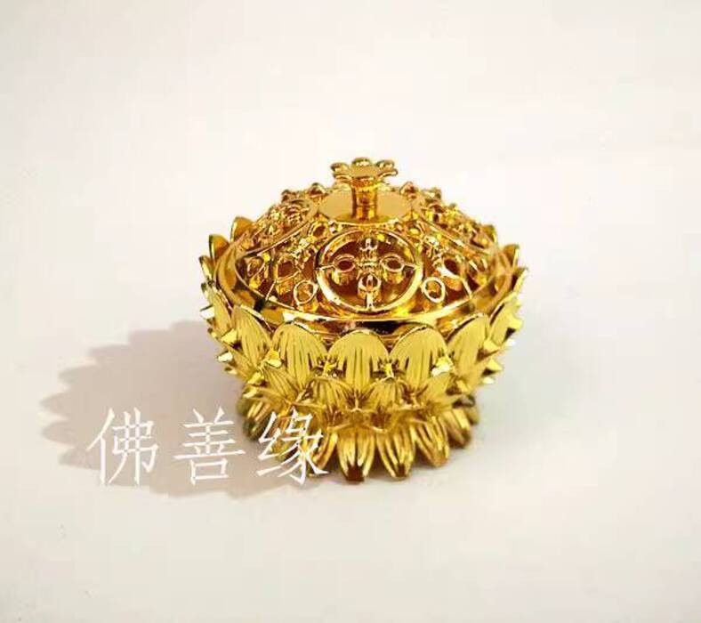 Tibetan Lotus Seat Golden Alloy Incense Burner Incense Holder Incense ...
