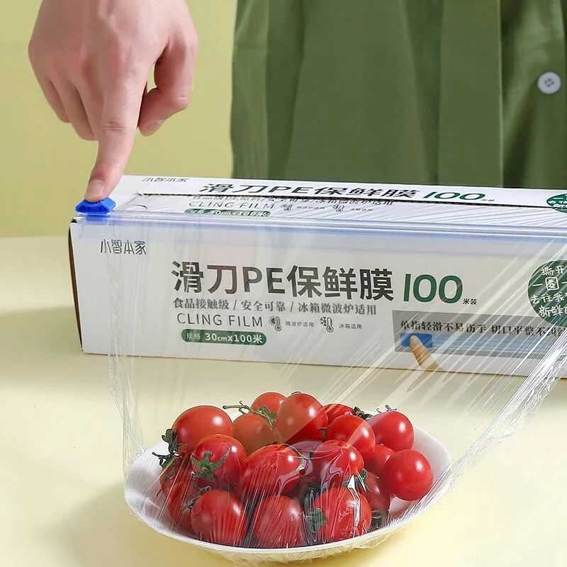 Tt Saran Wrap, Microwavable Cling Wrap - With Removable Slide-Cutter ...