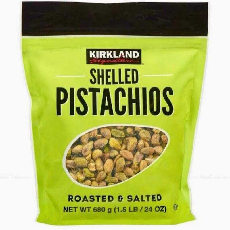 Kirkland Signature Shelled Pistachios Roasted & Salted 1.5 Lbs Protein ...