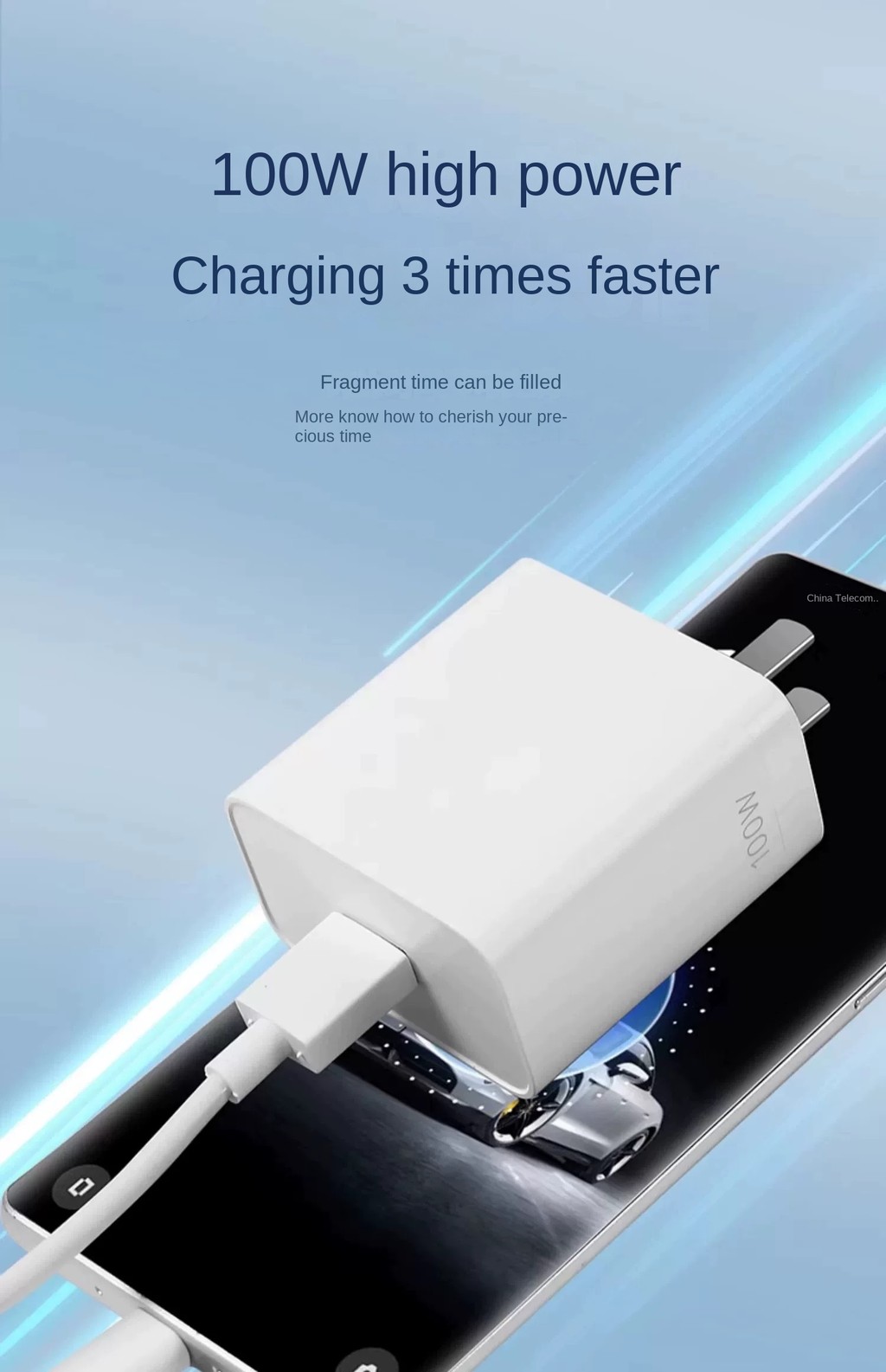 For OPPO 100W SuperVOOC Flash Charge Type-C Adapter for Reno11 10 Find ...