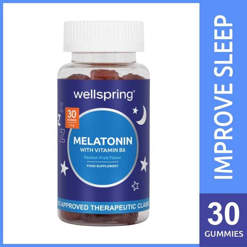 Wellspring 30Pcs Melatonin Gummies 1 Mg For Sleep Aid Improve ...