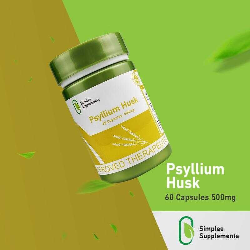 Simplee Psyllium Husk Capsule Supplements – FDA Approved | 500Mg 60 ...