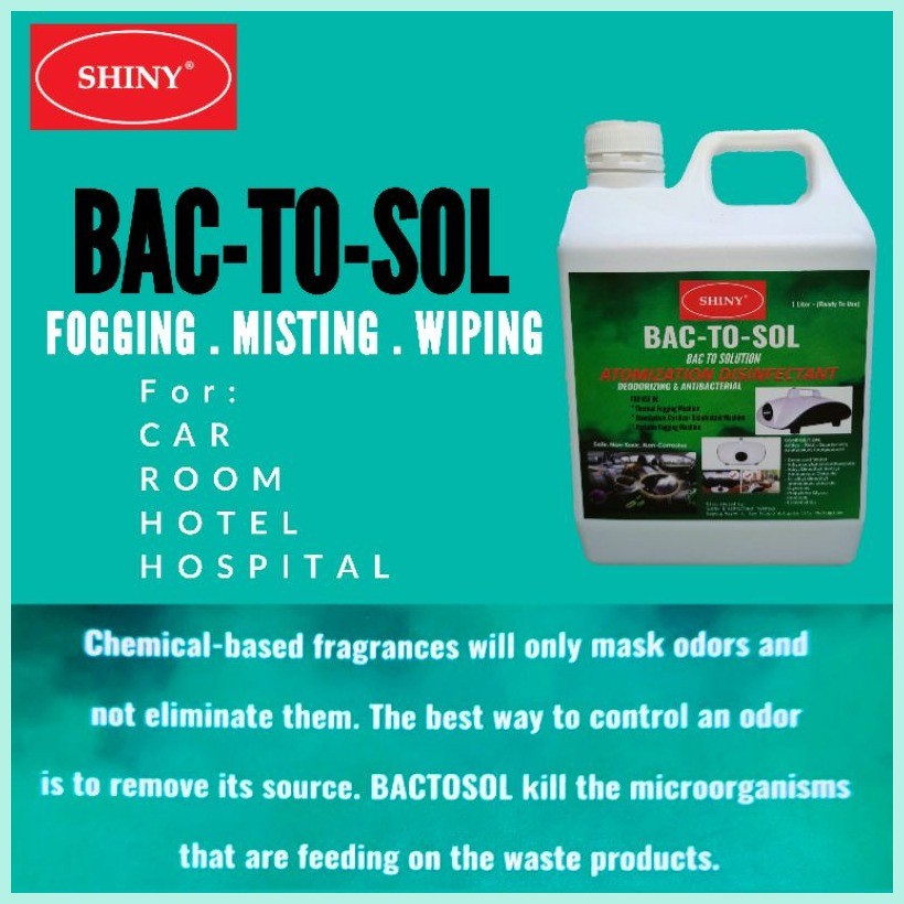 BACTOSOL ATOMIZATION DISINFECTANT FOGGING, MISTING & WIPING SOLUTION (BAC-TO-SOL 1 LITER ...