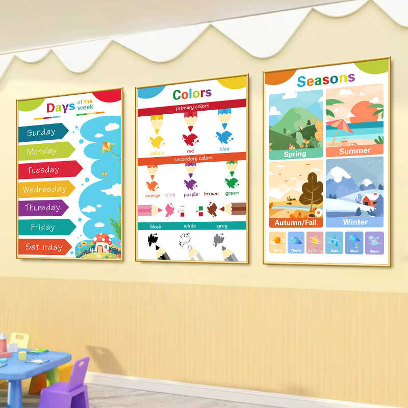 Bilingual School Classroom Wall Decoration Children's English ...
