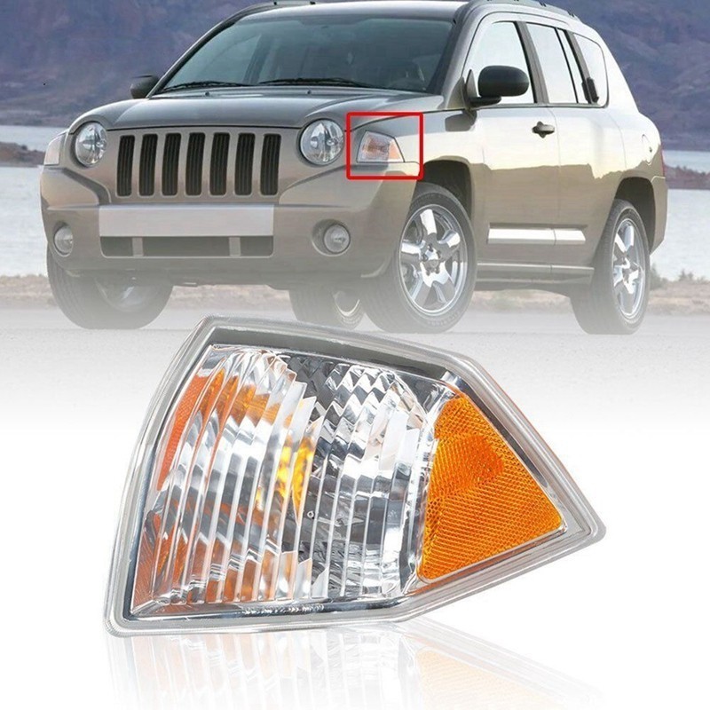 2 PCS Car Side Marker Turn Signal Light Parking Lamp Housing 68000683AB ...