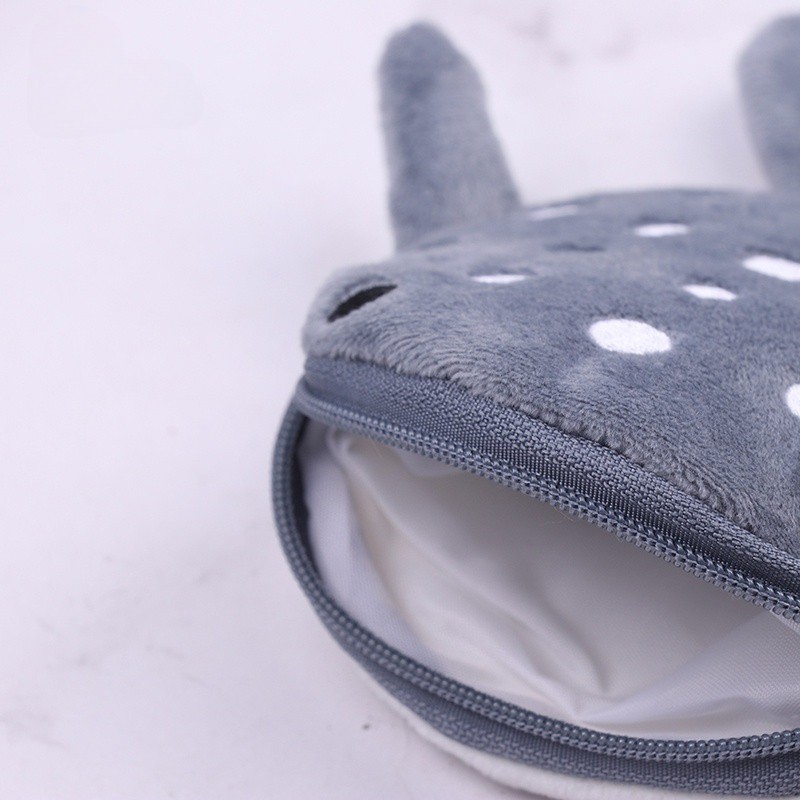 Cute Cartoon Plush Shark Coin Purse Plush Zipper Animal Wallet Kids ...