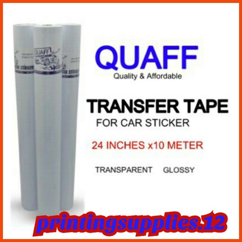 QUAFF TRANSFER TAPE GLOSSY FOR CAR STICKER (24inchX10meters) | Shopee ...