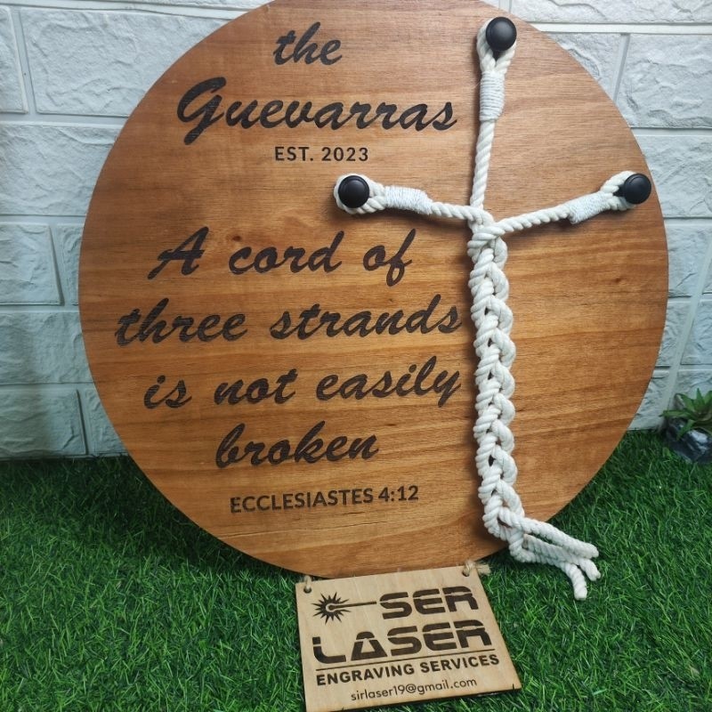 Wedding Ceremony, A CORD OF THREE STRANDS, ROUND UNITY SIGN | Shopee ...