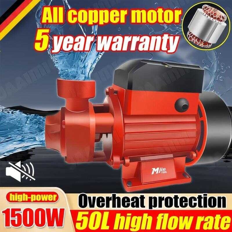 Electric Water Pump Booster Jet Peripheral Booster Pump All Copper ...