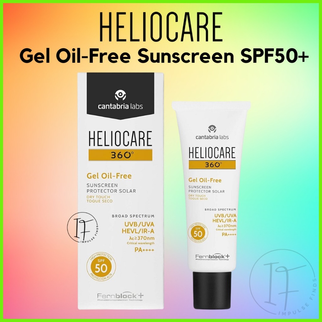 Heliocare 360 Gel Oil Free Dry Touch Sunscreen SPF50 50ml | Shopee ...
