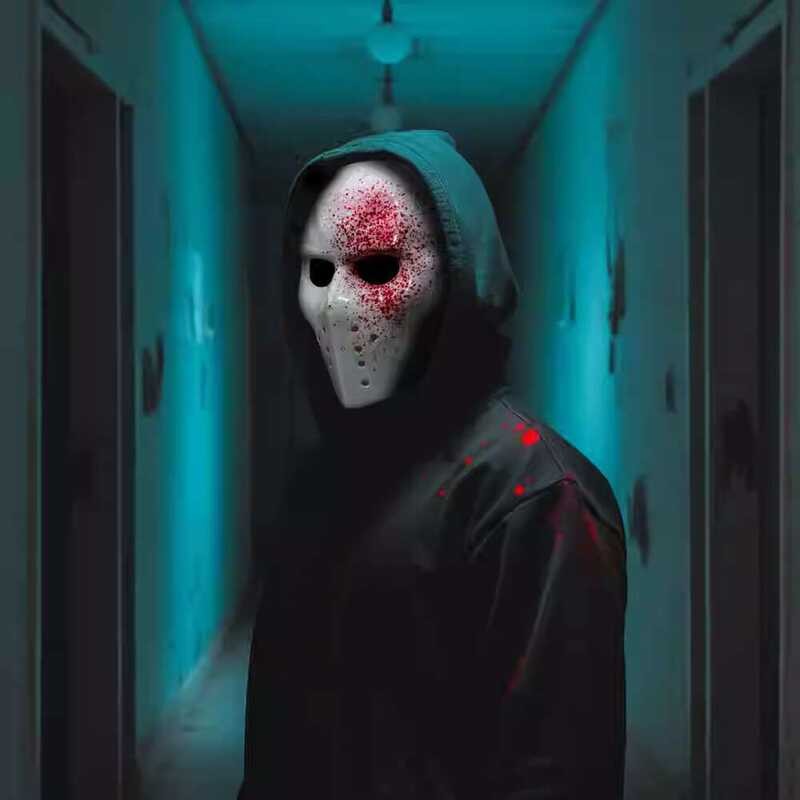 Killer Demon Cosplay Grim Reaper Mask Halloween NPC Prop Handsome Jason ...