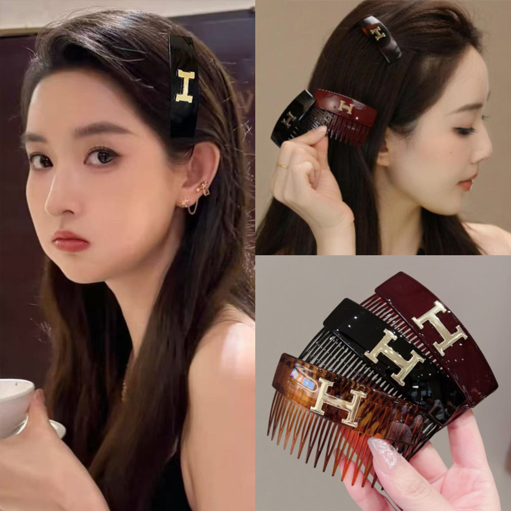 2025 New Korean Fashion Alphabet H Reverse Insertion Comb for Messy ...