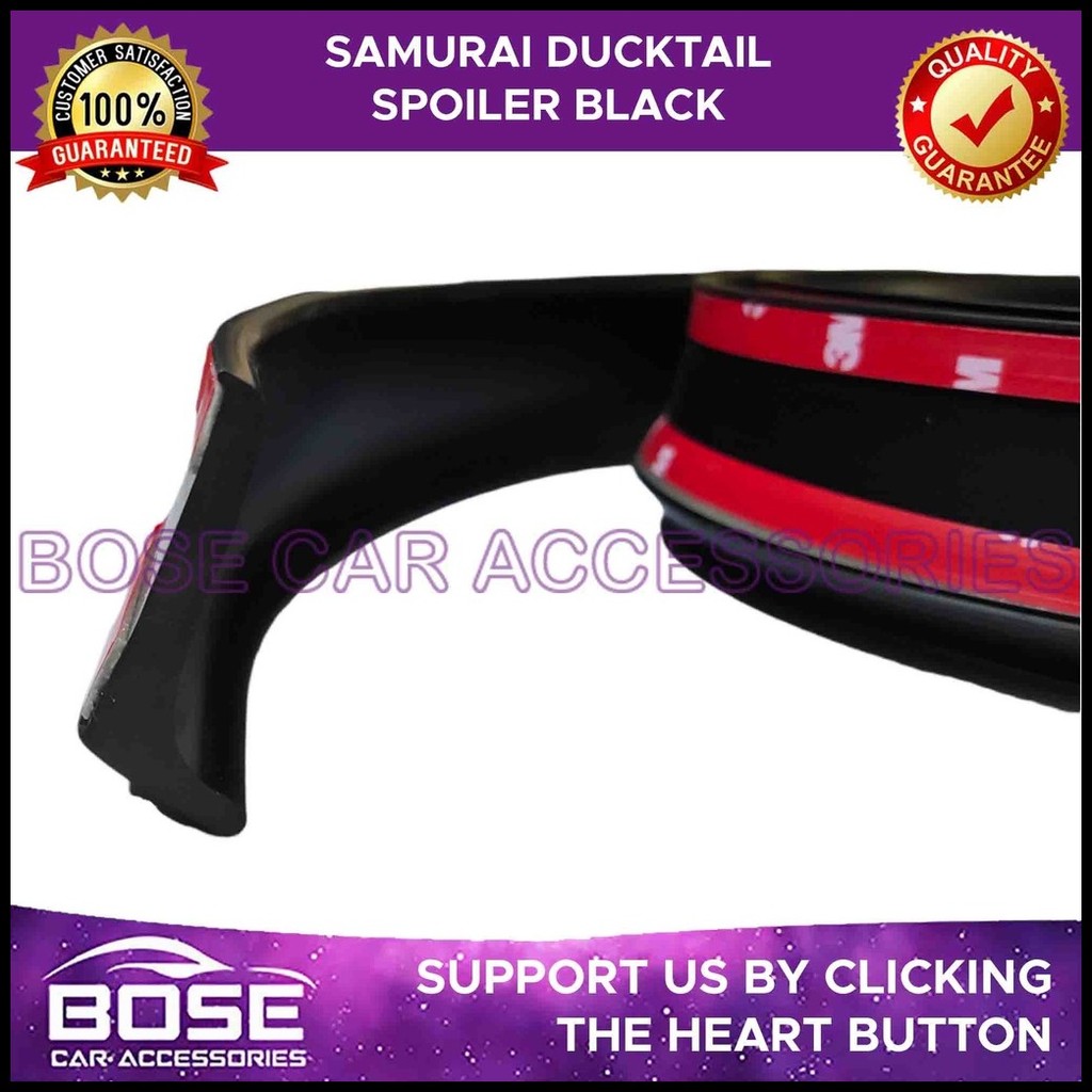 Samurai Universal Authentic Rubber Duck tail Black Rear Trunk Spoiler ...