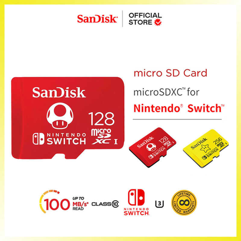 Sandisk Nintendo®-Licensed Memory For Nintendo Switch™ Microsd Card ...