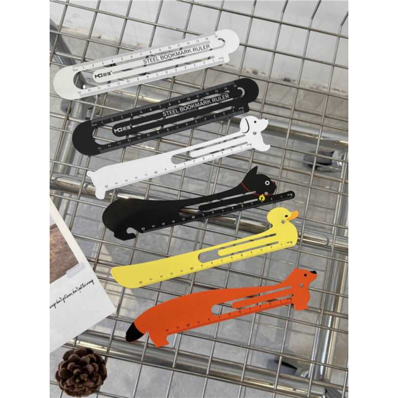 Creative Animal Shape Bookmark 15cm Metal Cartoon Straight Ruler for ...