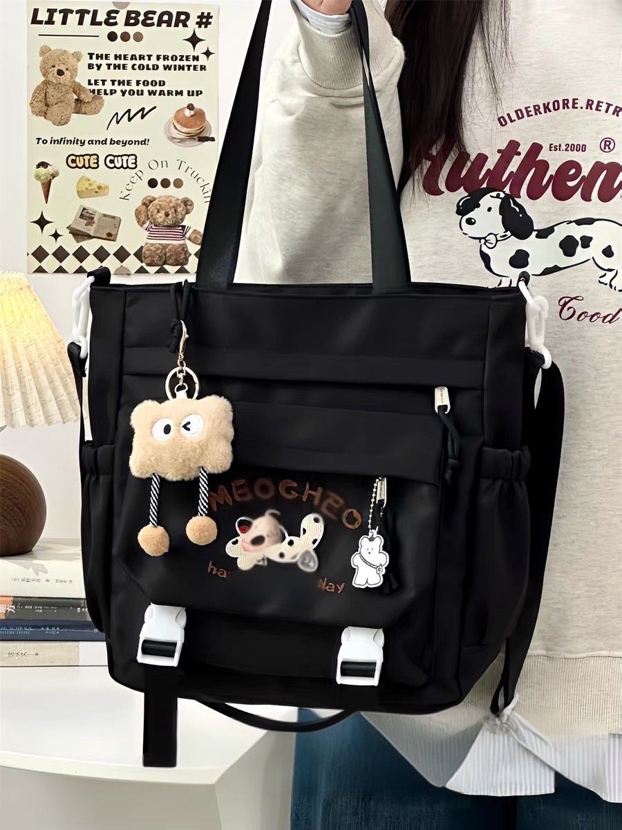 Large Capacity Shoulder Bag Cute Handbag Student Class Commuting ...