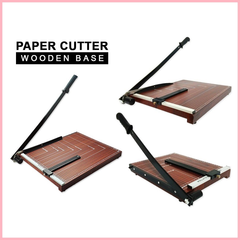 Polaris Paper Cutter 10x12 Wood and Metal Base A4 Size | Shopee Philippines