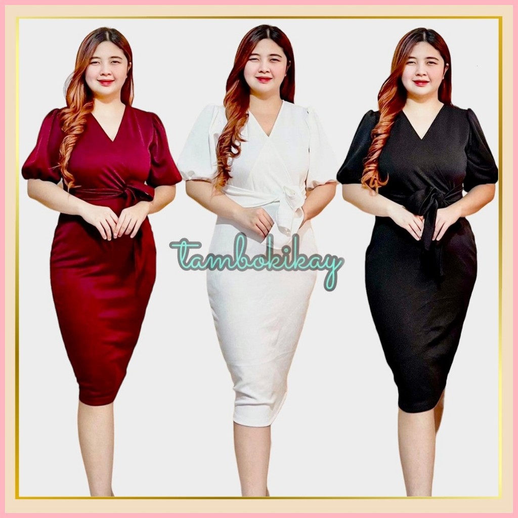 XL-3XL PLUS SIZE - KELLY DRESS (CLASSY FABRIC) | Shopee Philippines